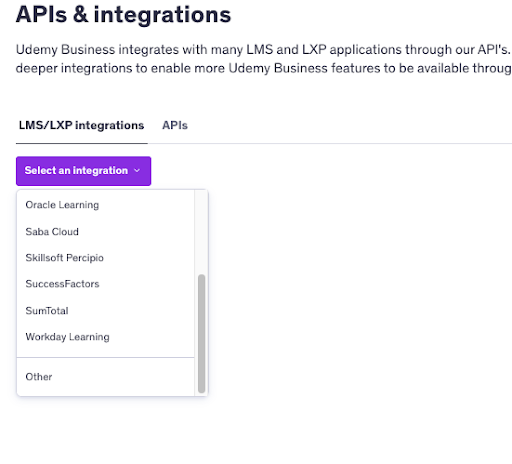 Udemy Business Integrations: xAPI